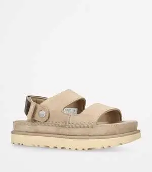 UGG Suede Goldenstar Glide Sandals - Beige