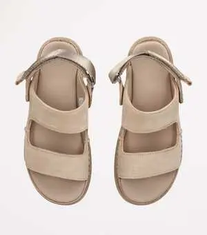 UGG Suede Goldenstar Glide Sandals - Beige