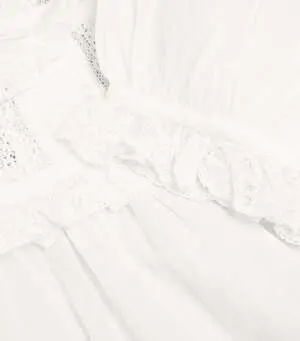 DÔEN Organic Cotton-blend Frances Blouse - White