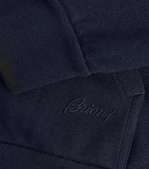 Brioni Cotton-blend Zip-up Sweater