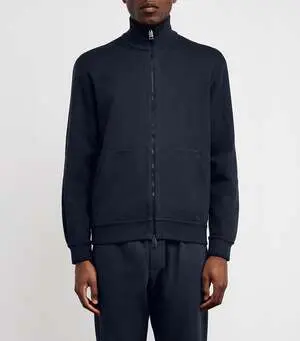 Brioni Cotton-blend Zip-up Sweater