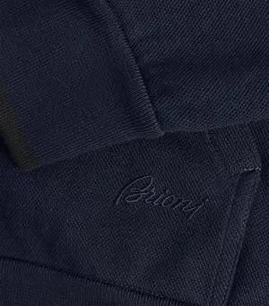Brioni Cotton-blend Zip-up Sweater
