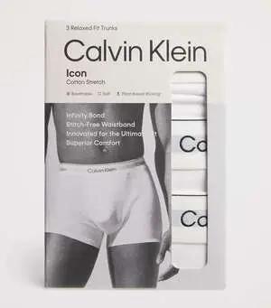 Calvin Klein Cotton Stretch Relaxed Icon Trunks - White