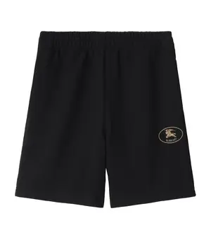 Burberry Cotton Logo Shorts - Black