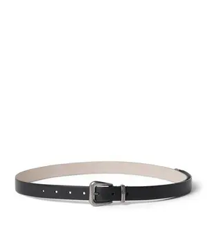 Brunello Cucinelli Vachetta Leather Belt Black