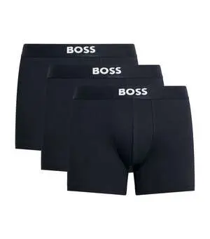 BOSS Organic Cotton Stretch Boxer Briefs - Black