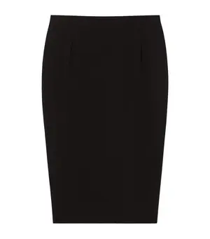 Marina Rinaldi Cady Pencil Midi Skirt - Black