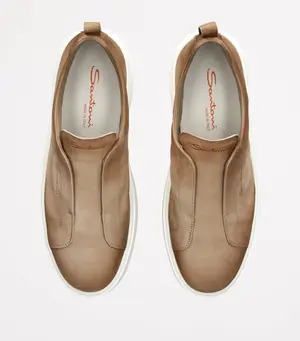 Santoni Nubuck Leather Sneakers