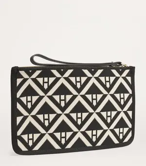 Harrods Geometric Jacquard Pouch