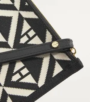 Harrods Geometric Jacquard Pouch