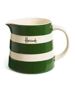 Harrods Large Cornish Stripe Jug - Green