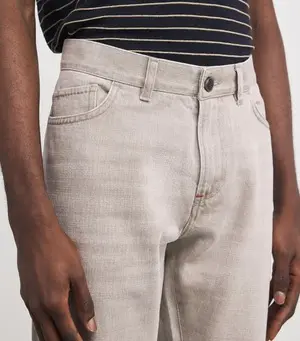 Isaia Straight-leg Jeans - Brown