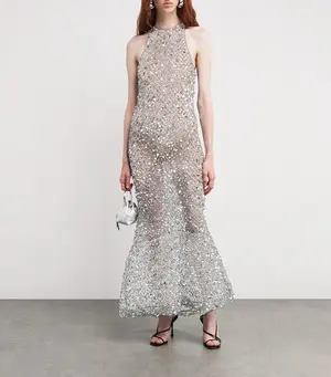 Lapointe Sequinned Fishtail Midi Dress