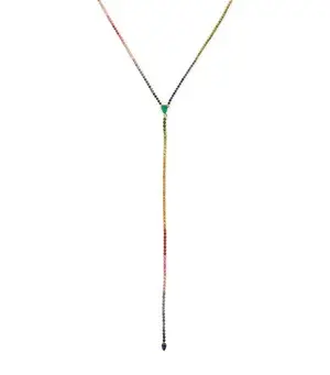 Shay Yellow Diamond And Gemstone Threads Necklace - Gold