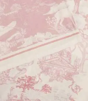 Harrods Set Of 2 Cotton Toile Tea Towels - Pink