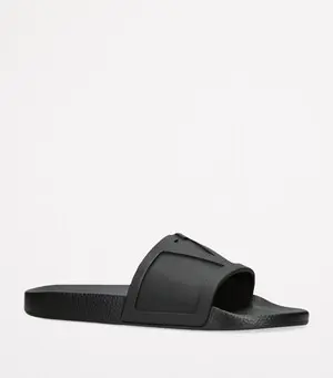 Valentino Garavani Vlogo Signature Slide Sandals - Black
