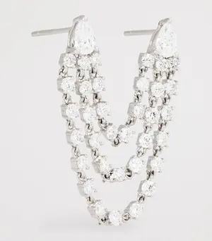 ANITA KO Gold And Diamond Bianca Double Loop Earring
