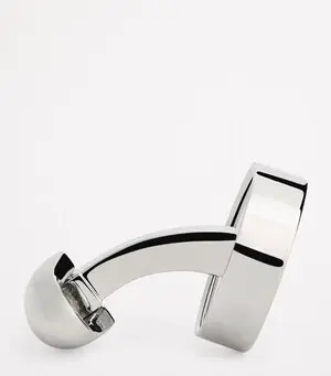 BABETTE WASSERMAN LONDON Rhodium-plated Reversible Disc Cufflinks