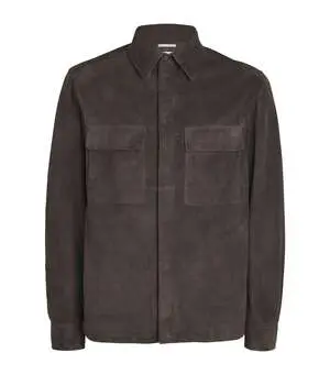 Agnona Suede Overshirt - Brown