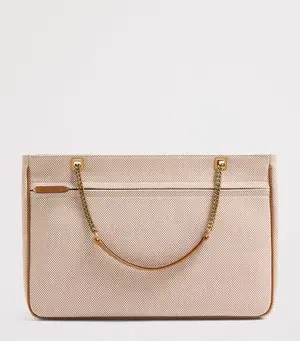 Valentino Garavani Canvas And Leather Viva Superstar Tote Bag - Neutral