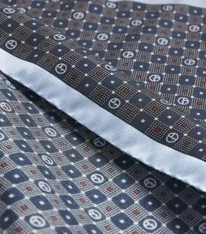Giorgio Armani Silk Monogram Pocket Square