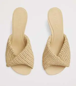 Bottega Veneta Raffia Blink Mules