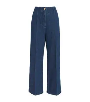 PATOU High-rise Wide-leg Jeans