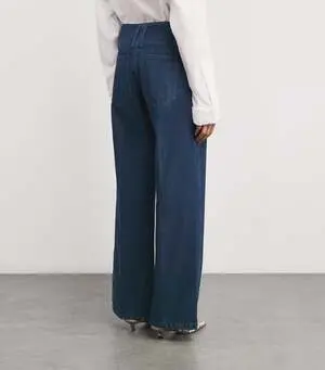 PATOU High-rise Wide-leg Jeans