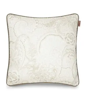 Etro Cotton Bloom Print Embroidered Cushion - Grey