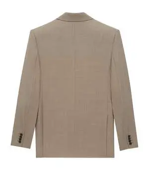 Saint Laurent Wool Double-breasted Blazer - Grey