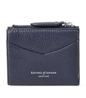 ASPINAL OF LONDON Leather Hudson Pocket Wallet - Navy