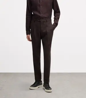 BOSS Linen-wool Tailored Trousers