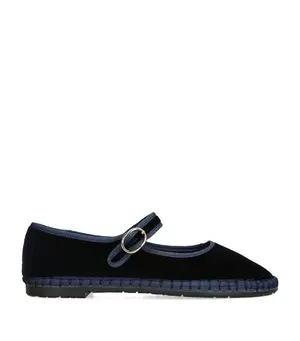 Velvet Mary Jane Shoes