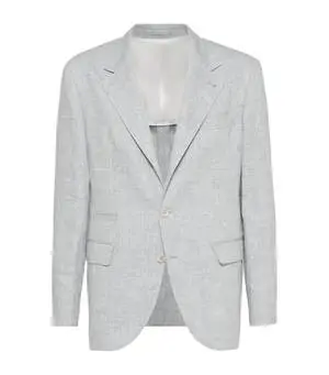 Brunello Cucinelli Linen Blazer - Grey