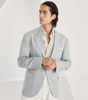 Brunello Cucinelli Linen Blazer - Grey