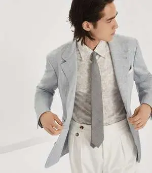 Brunello Cucinelli Linen Blazer - Grey