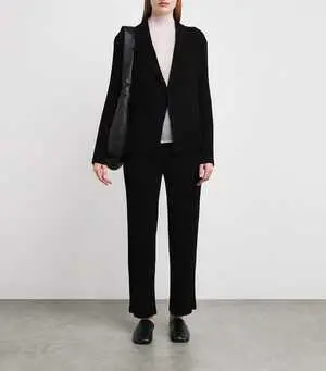 Issey Miyake Hatching Pleats Single-breasted Blazer