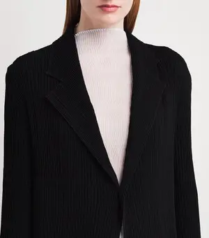 Issey Miyake Hatching Pleats Single-breasted Blazer