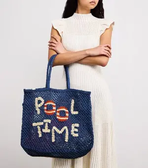 THE JACKSONS Barry Pool Time Jute Tote Bag