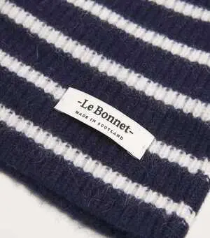 LE BONNET Striped Classic Beanie