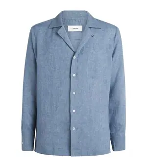 LARDINI Linen Shirt - Blue