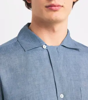 LARDINI Linen Shirt - Blue
