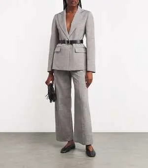 Maje Belted Single-breasted Blazer