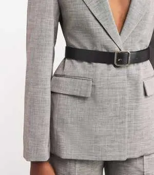 Maje Belted Single-breasted Blazer