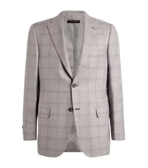 Brioni Wool-blend Check Blazer