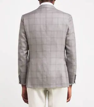 Brioni Wool-blend Check Blazer