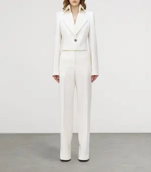 Alexander McQueen Wool Single-breasted Blazer - White