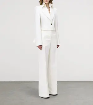 Alexander McQueen Wool Single-breasted Blazer - White