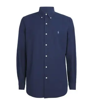 Polo Ralph Lauren Stretch-cotton Custom Fit Shirt - Navy