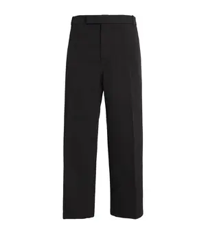 Thom Browne Cotton Straight Trousers - Black